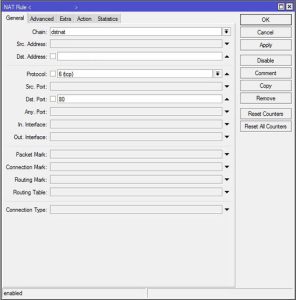 Configuring MikroTik port forwarding through Winbox