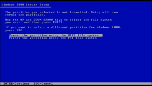 Microsoft Windows 2000 Server Installation Tutorial
