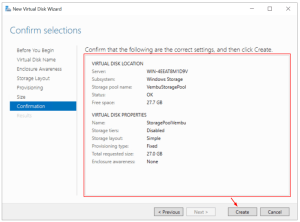 Configuring Storage Spaces {Storage Pool} in Windows Server